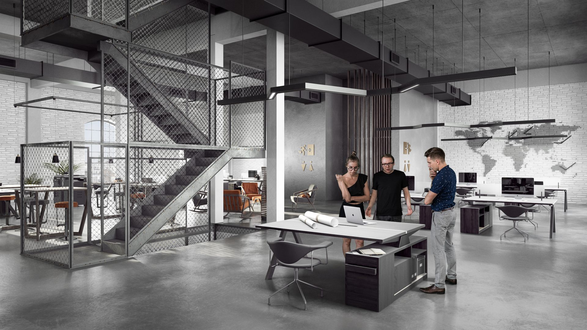 Office scene is now available | FlyingArchitecture
