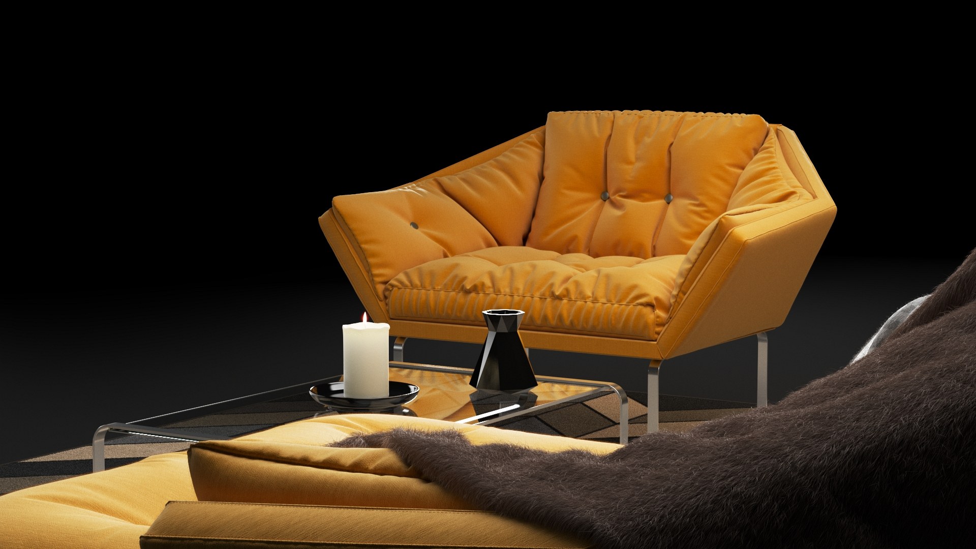 New 3D model of a sofa and armchair | FlyingArchitecture