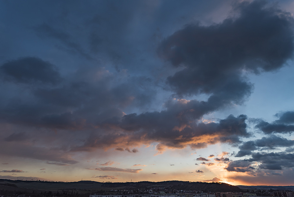 Photo #337 with sky, many-clouds, medium-clouds, sunset, sun ...