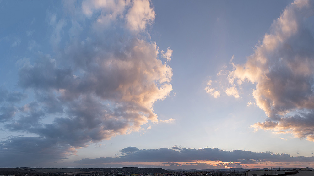 Photo #368 with sky, panorama, medium-clouds, sunset, sun | FlyingArchitecture