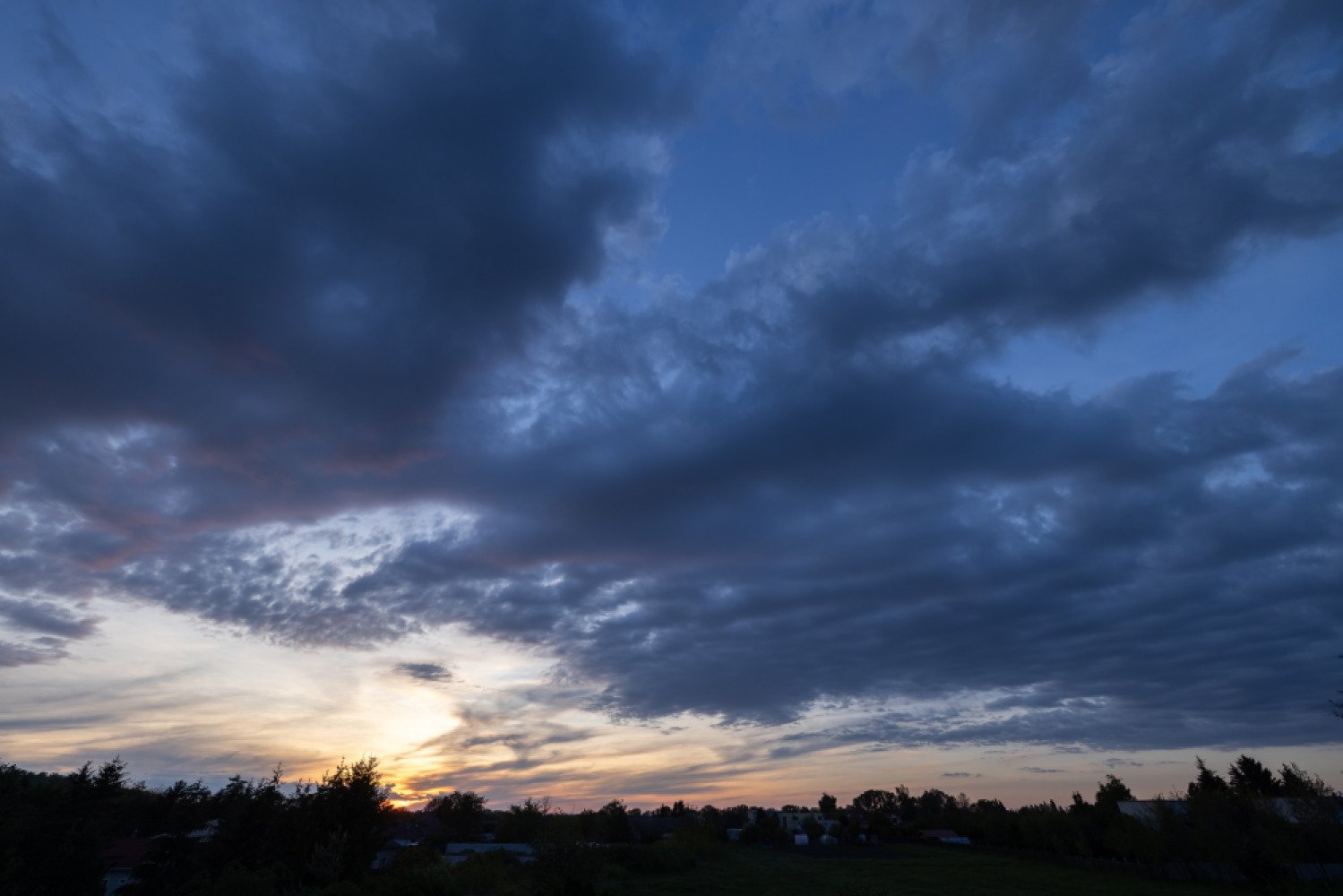 Photo #3691 with sky, clouds, many-clouds, dusk, sunset | FlyingArchitecture