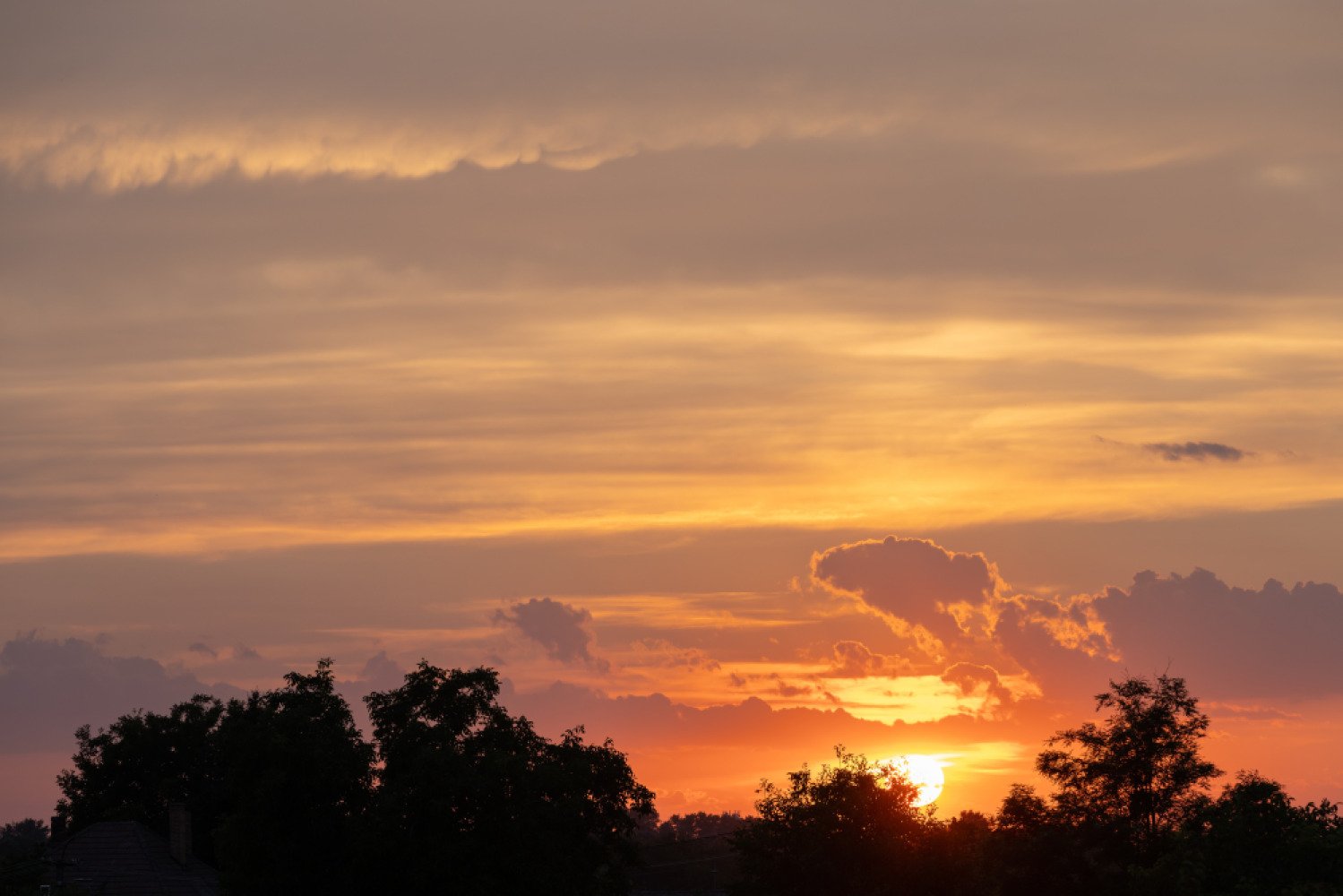 Photo #3811 with sky, clouds, medium-clouds, sunset, sun ...